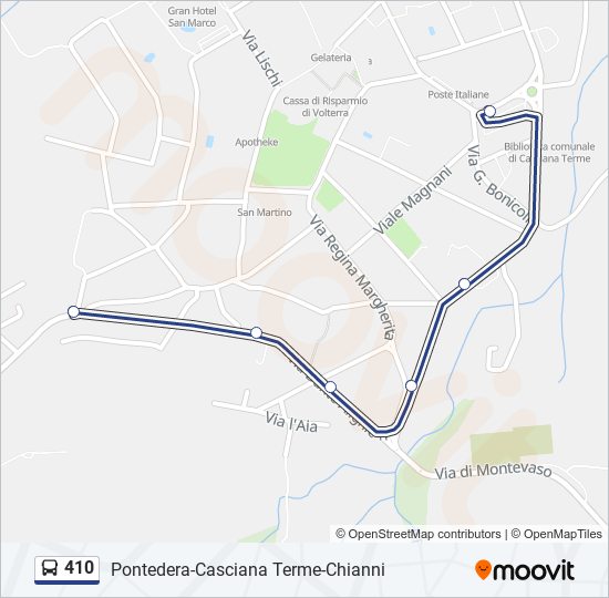 410 Route: Schedules, Stops & Maps - Casciana T. Pietraia (Updated)