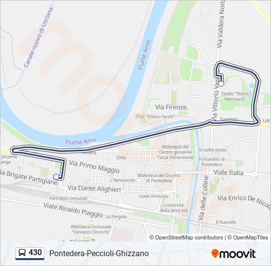 430 Route: Schedules, Stops & Maps - Pontedera (Updated)