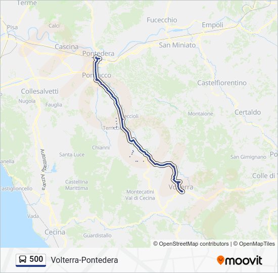 500 Route: Schedules, Stops & Maps - Volterra P.za Martiri Della ...