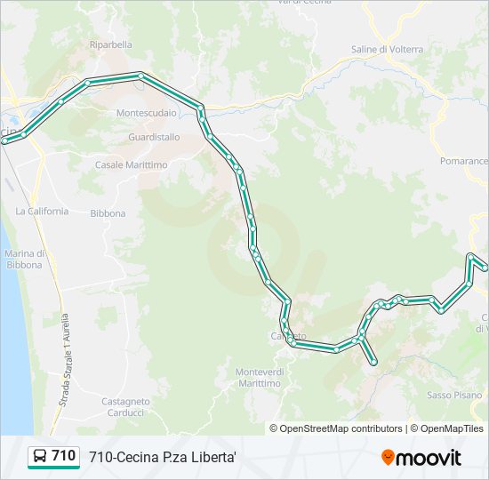 710 Route: Schedules, Stops & Maps - 710-Cecina P.za Liberta' (Updated)