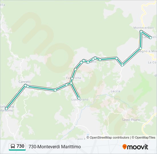 730 Route: Schedules, Stops & Maps - 730-Monteverdi Marittimo (Updated)