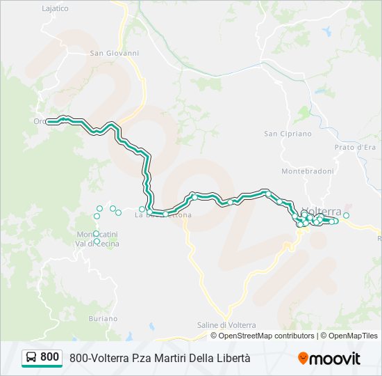 800 Route: Schedules, Stops & Maps - 800-Volterra P.za Martiri Della ...