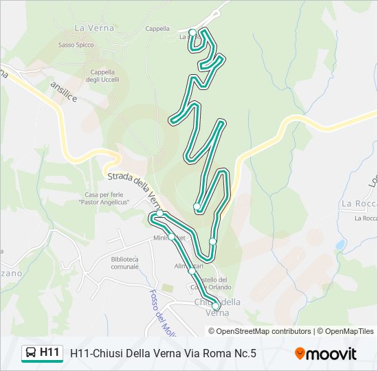 h11 Route: Schedules, Stops & Maps - H11-Chiusi Della Verna Via Roma Nc ...