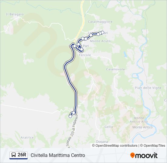 26r Route: Schedules, Stops & Maps - Civitella Marittima Centro (Updated)