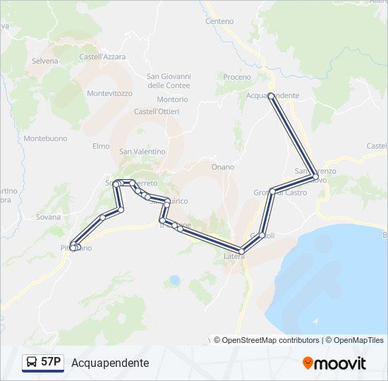 57p Route: Schedules, Stops & Maps - 57p-Acquapendente (Updated)