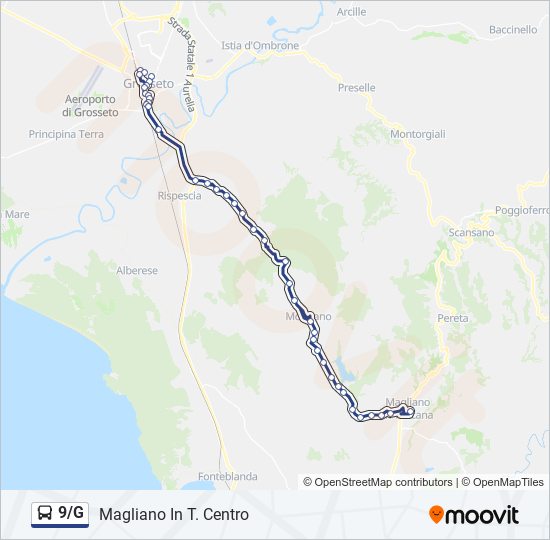 9g Route: Schedules, Stops & Maps - 9/G-Magliano In T. Centro (Updated)