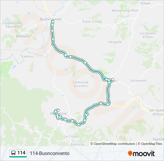 114 Route: Schedules, Stops & Maps - 114-Buonconvento (Updated)