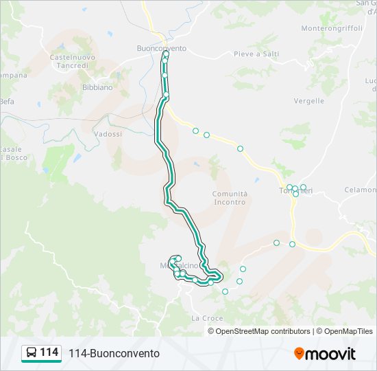 114 Route: Schedules, Stops & Maps - 114-Buonconvento (Updated)