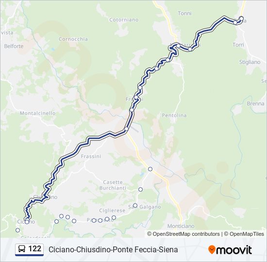 122 Route: Schedules, Stops & Maps - Ciciano Parcheggio (Updated)