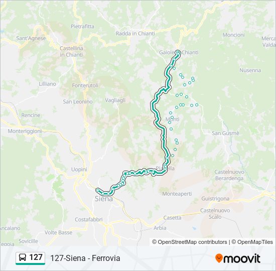 127 Route: Schedules, Stops & Maps - 127-Siena - Ferrovia (Updated)