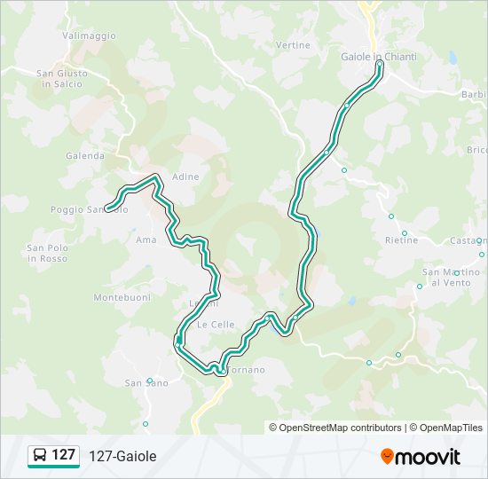 127 Route: Schedules, Stops & Maps - 127-Gaiole (Updated)