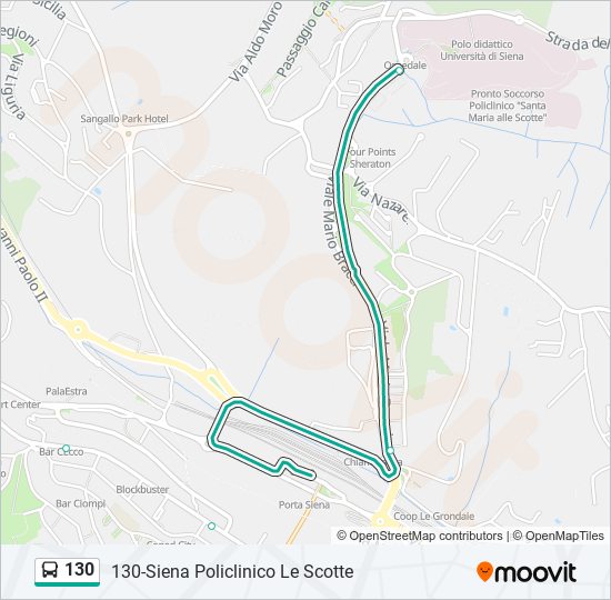130 Route: Schedules, Stops & Maps - 130-Siena Policlinico Le Scotte ...