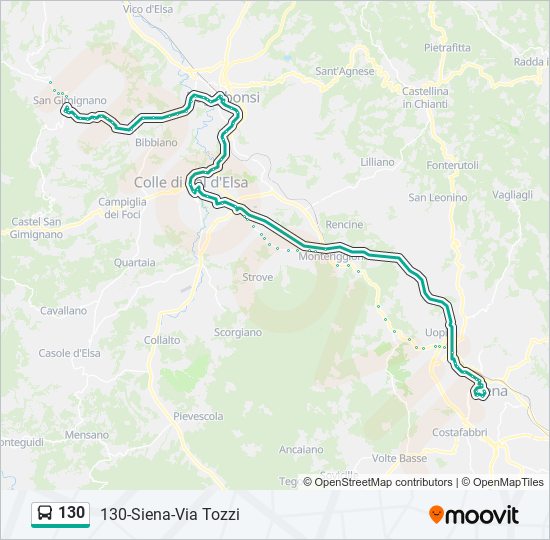 130 Route: Schedules, Stops & Maps - 130-Siena-Via Tozzi (Updated)