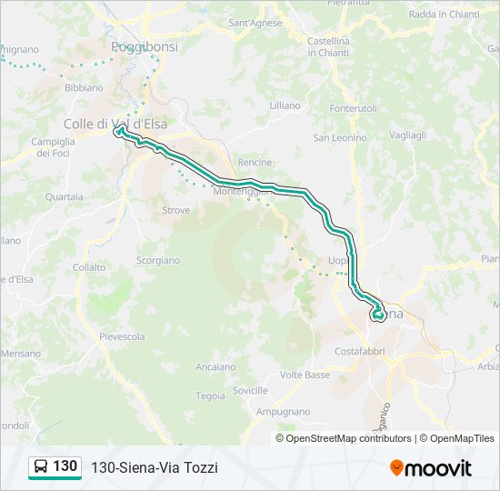 130 Route: Schedules, Stops & Maps - 130-Siena-Via Tozzi (Updated)