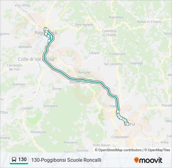130 Route: Schedules, Stops & Maps - 130-Poggibonsi Scuole Roncalli ...
