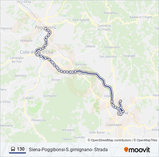 130 Route: Schedules, Stops & Maps - Siena Policlinico Le Scotte (Updated)