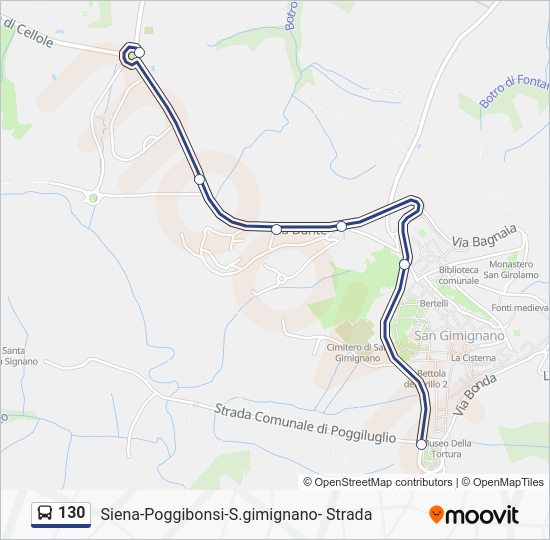 130 Route: Schedules, Stops & Maps - Piazzale Montemaggio (Updated)