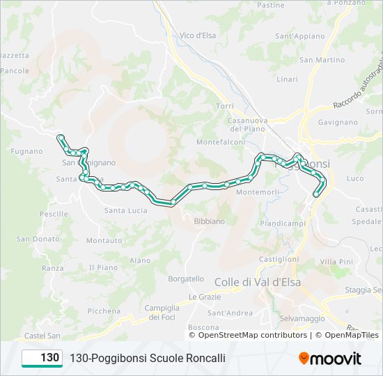 130 Route: Schedules, Stops & Maps - 130-Poggibonsi Scuole Roncalli ...