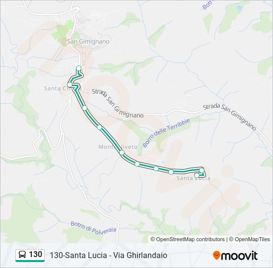 130 Route: Schedules, Stops & Maps - 130-Santa Lucia - Via Ghirlandaio ...