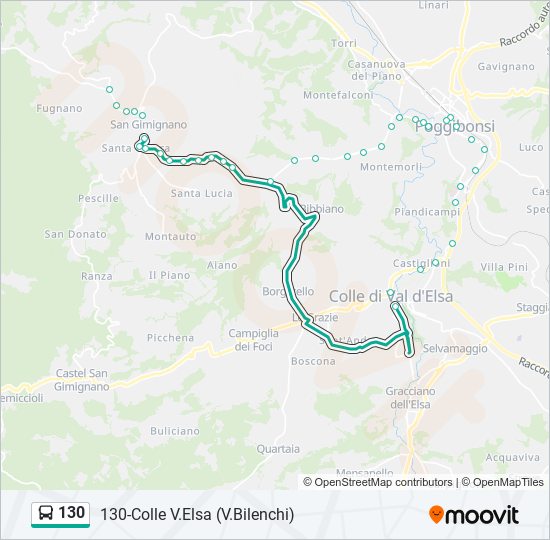 Linea 130: orari, fermate e mappe - 130-Colle V.Elsa (V.Bilenchi ...