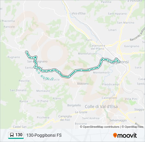 130 Route: Schedules, Stops & Maps - 130-Poggibonsi FS (Updated)