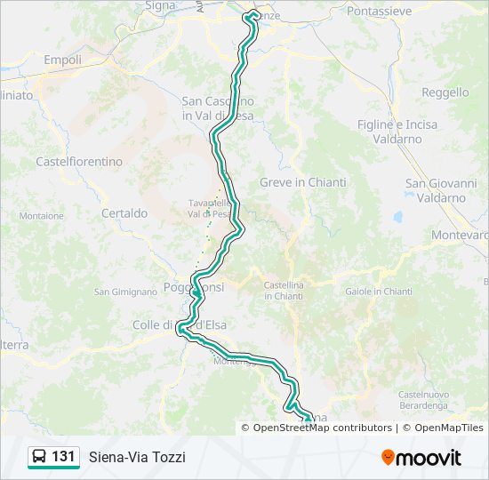 131 Route: Schedules, Stops & Maps - Siena-Via Tozzi (Updated)