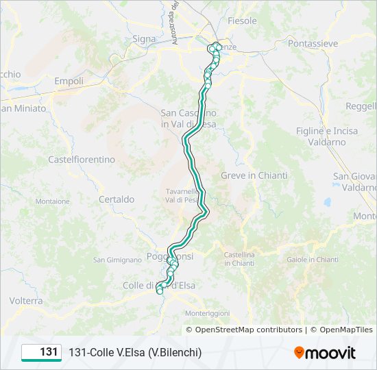Linea 131: orari, fermate e mappe - 131-Colle V.Elsa (V.Bilenchi ...