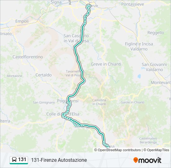131 Route: Schedules, Stops & Maps - 131-Firenze Autostazione (Updated)