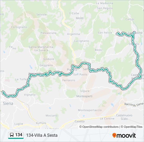 134 Route: Schedules, Stops & Maps - 134-Villa A Sesta (Updated)