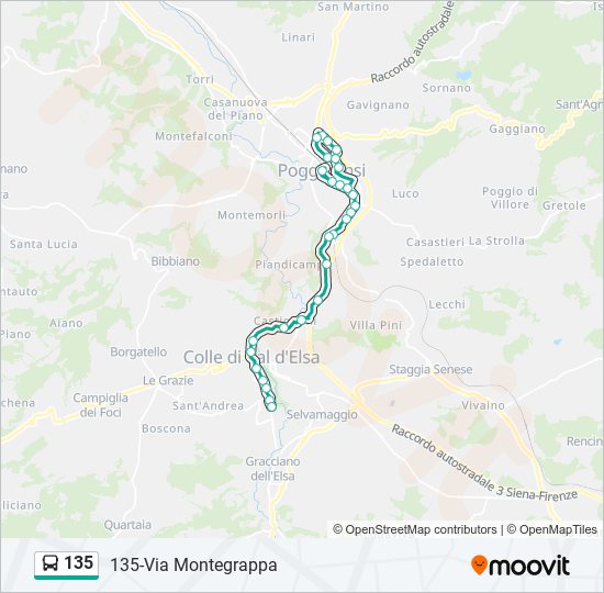 135 Route: Schedules, Stops & Maps - 135-Via Montegrappa (Updated)