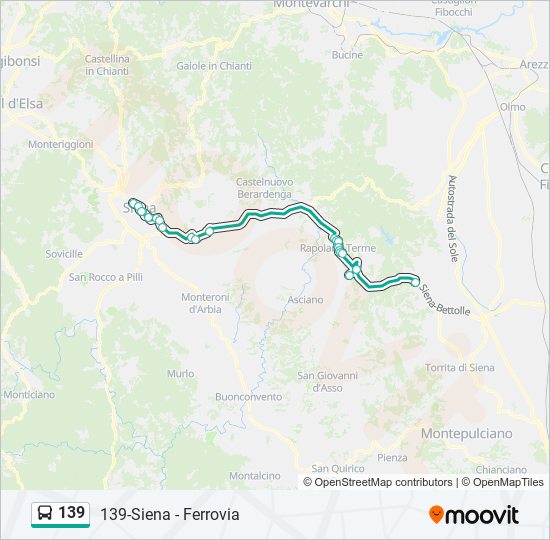 139 Route: Schedules, Stops & Maps - 139-Siena - Ferrovia (Updated)