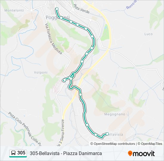 305 Route: Schedules, Stops & Maps - 305-Bellavista - Piazza Danimarca ...
