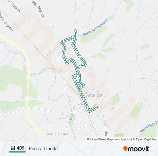 409 Route: Schedules, Stops & Maps - Piazza Liberta' (Updated)