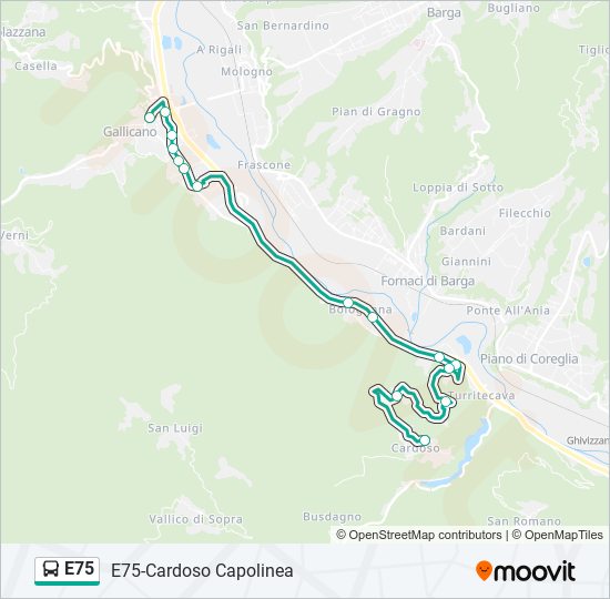 e75 Route: Schedules, Stops & Maps - E75-Cardoso Capolinea (Updated)