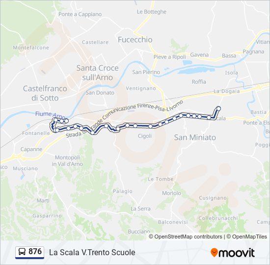 876 Route: Schedules, Stops & Maps - La Scala V.Trento Scuole (Updated)
