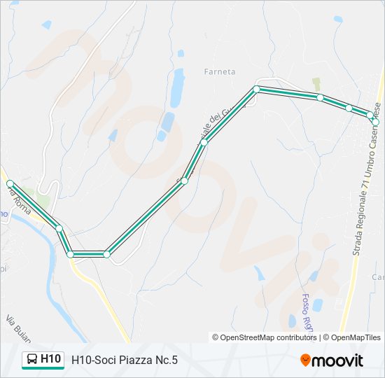 h10 Route: Schedules, Stops & Maps - H10-Soci Piazza Nc.5 (Updated)