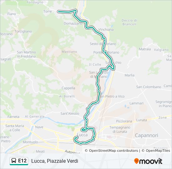 e12 Route: Schedules, Stops & Maps - Lucca, Piazzale Verdi (Updated)