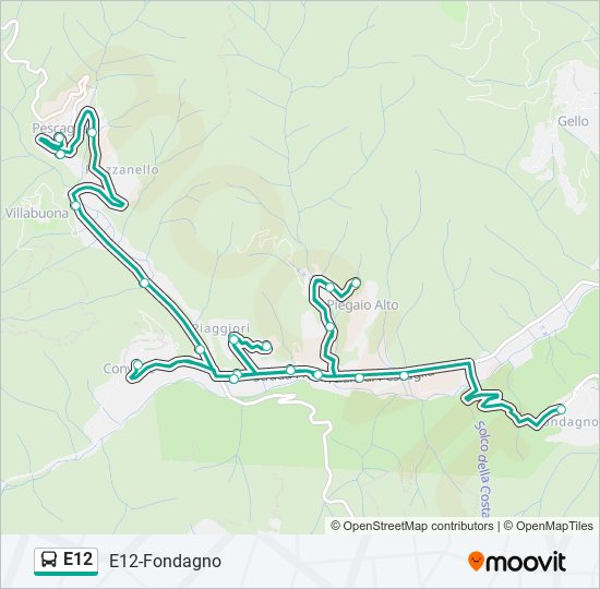 e12 Route: Schedules, Stops & Maps - E12-Fondagno (Updated)