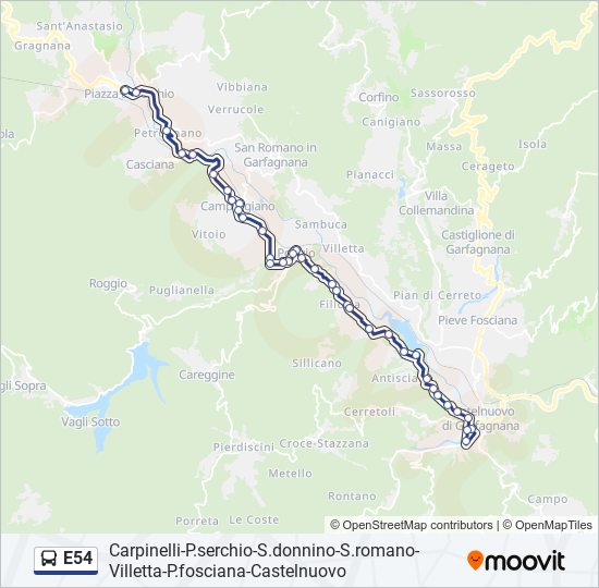 e54 Route: Schedules, Stops & Maps - Piazza Al Serchio (Updated)