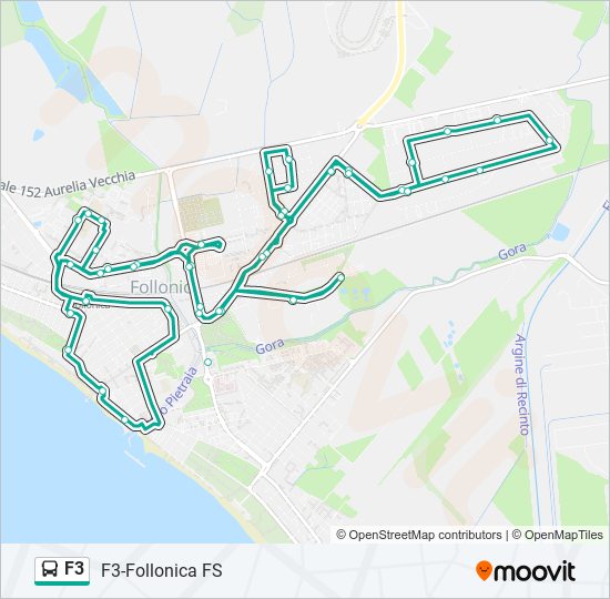 f3 Route: Schedules, Stops & Maps - F3-Follonica FS (Updated)