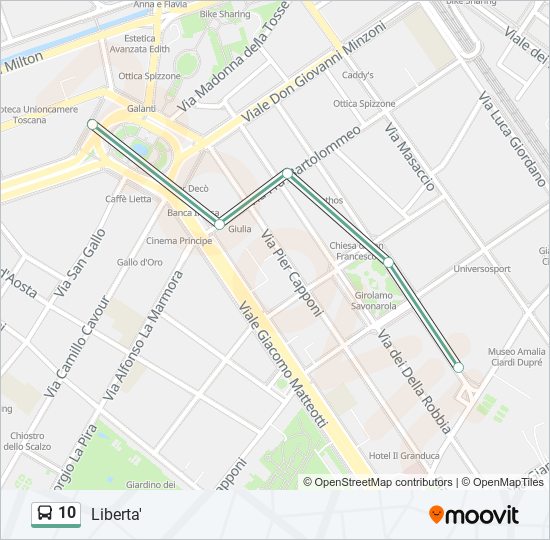 10 Route: Schedules, Stops & Maps - Liberta' (Updated)