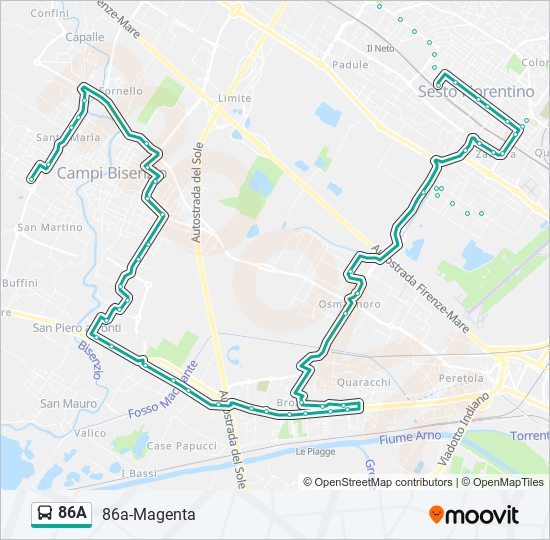 86a Route: Schedules, Stops & Maps - 86a-Magenta (Updated)