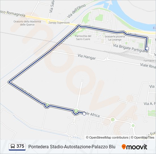 375 Route: Schedules, Stops & Maps - V.Le Africa Palazzo Blu (Asl) A ...