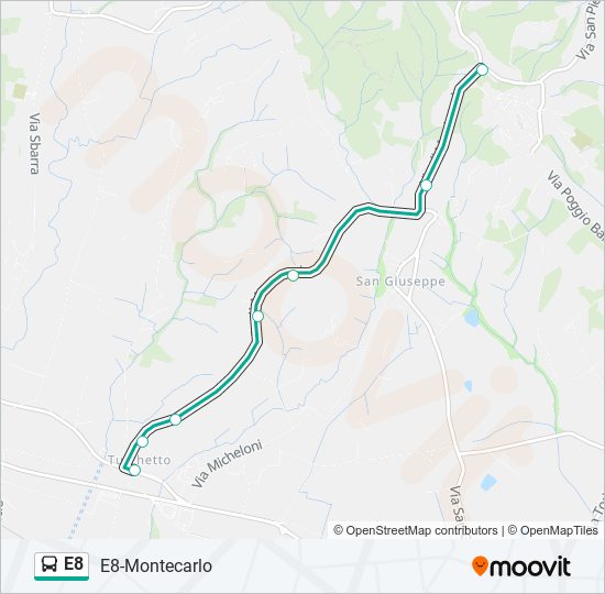 e8 Route: Schedules, Stops & Maps - E8-Montecarlo (Updated)