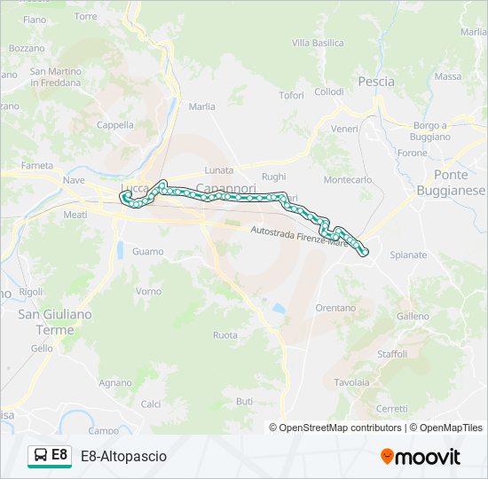 e8 Route: Schedules, Stops & Maps - E8-Altopascio (Updated)