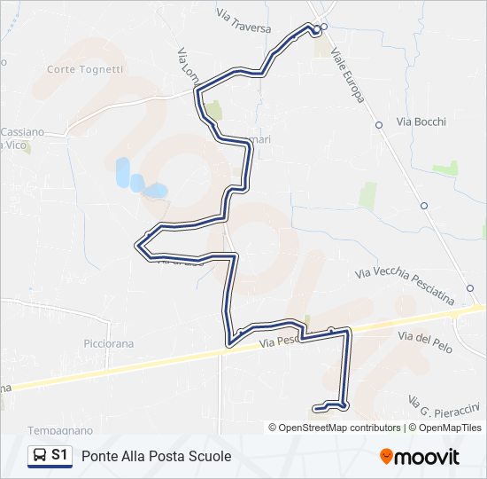 s1 Route: Schedules, Stops & Maps - S1-Ponte Alla Posta Scuole (Updated)