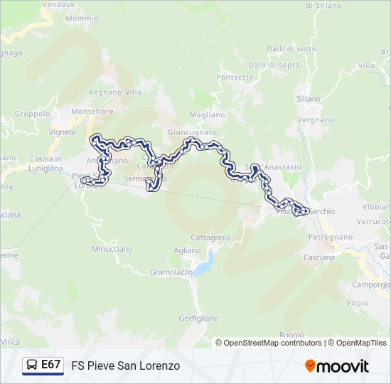 e67 Route: Schedules, Stops & Maps - FS Pieve San Lorenzo (Updated)