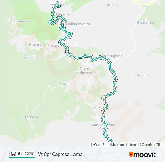 vtcpr Route: Schedules, Stops & Maps - Vt-Cpr-Caprese Lama (Updated)