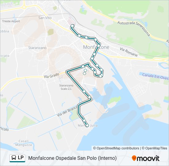 lp Route: Schedules, Stops & Maps - Monfalcone Ospedale San Polo ...