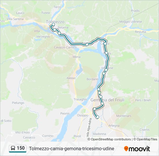 Linea 150: orari, fermate e mappe - Campolessi Via Del Campo (Fronte ...